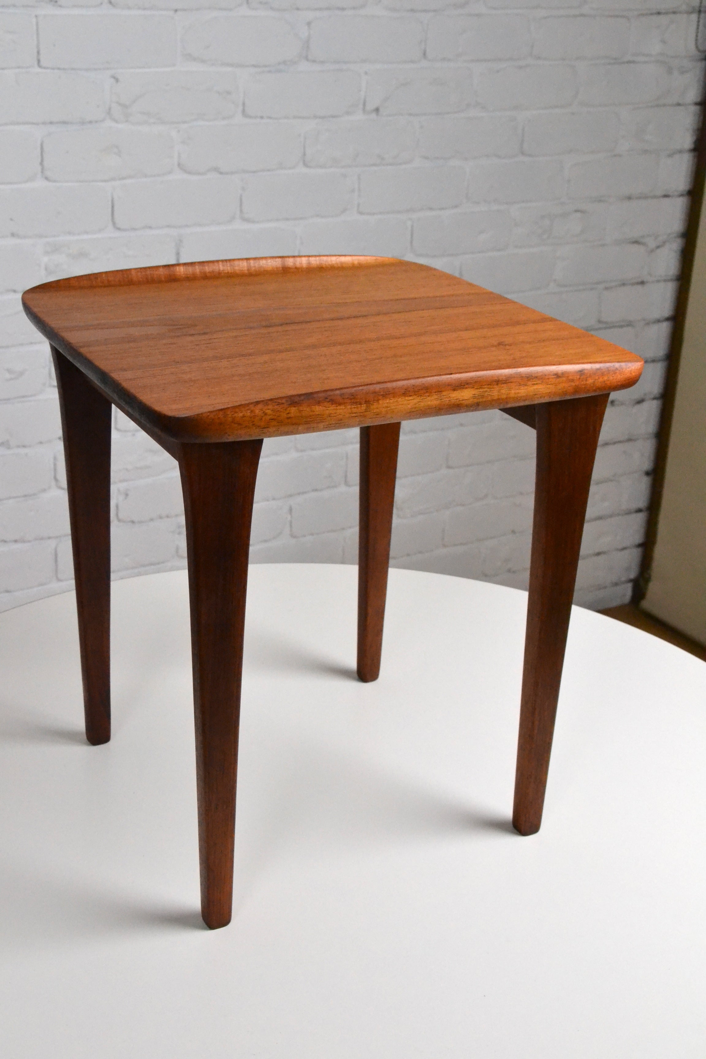 Vintage Teak side table- restored – Edwin Fox Furniture